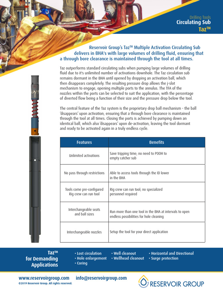 Taz DS Jan2019 | Download Free PDF | Oil Well | Mechanical Engineering