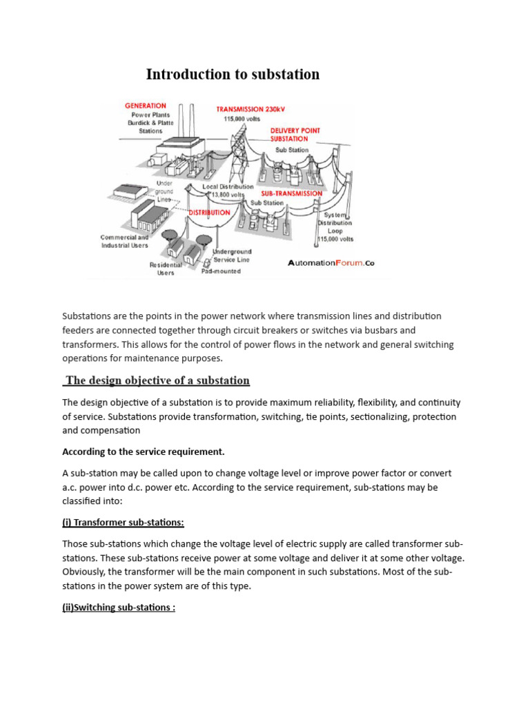 Introduction | PDF | Electrical Substation | Electrical Components