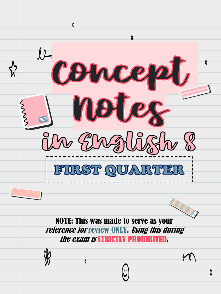English 8 First Quarter Concept Notes | PDF | Semantics | Linguistics