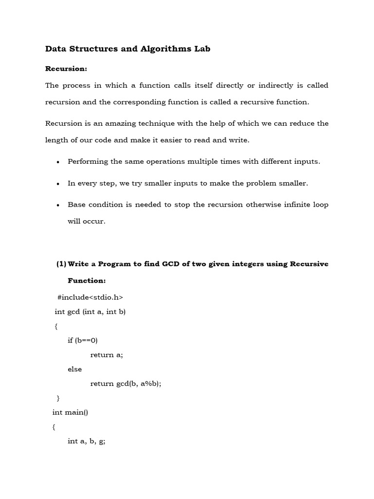 Data Structures And Algorithms Lab Record Writeup Pdf Algorithms Theoretical Computer Science 3846