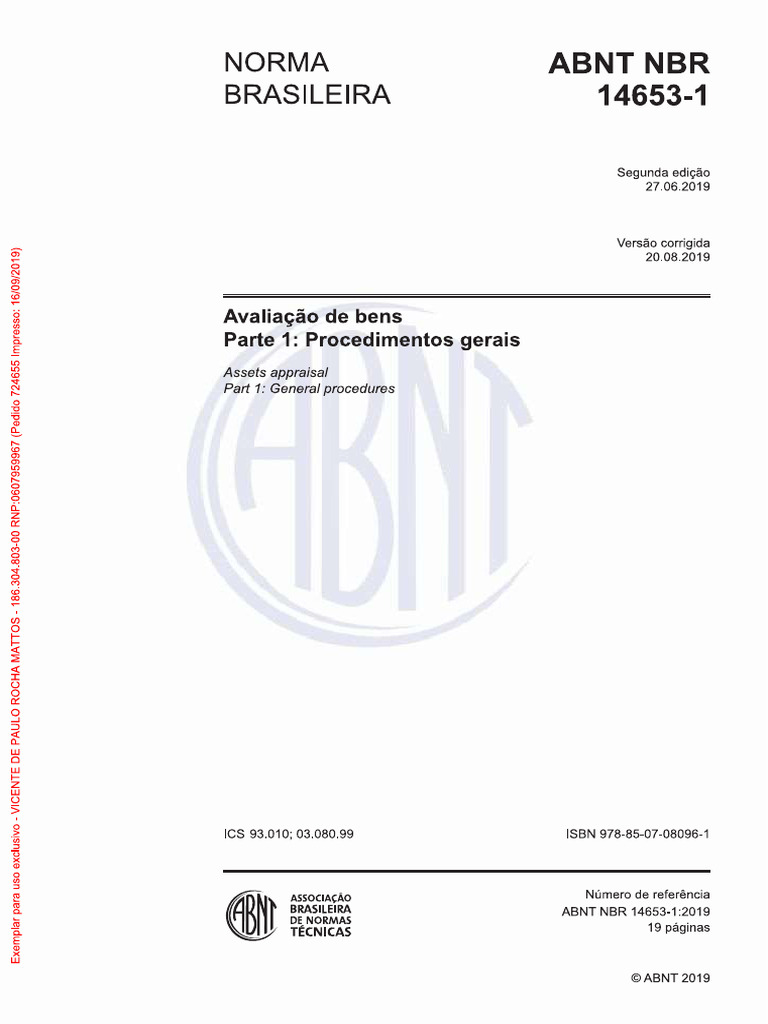 NBR 14.653-1 de 2019 | PDF