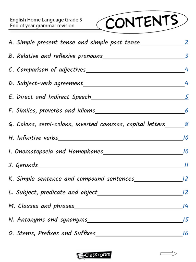 gr5 t4 Ehl Revision Exam Package | PDF | Clause | Grammatical Tense