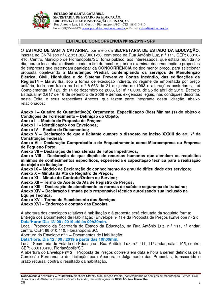 Modelo de Edital de Concorrência | PDF | Orçamento