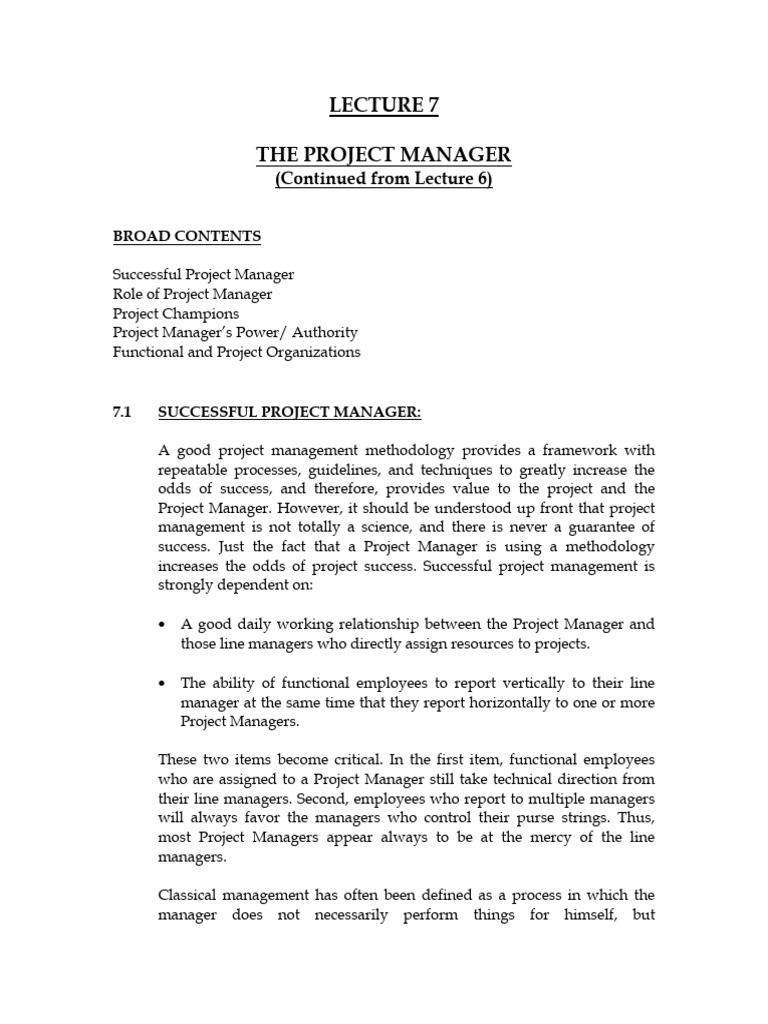 Lecture 07 | PDF | Project Management | Risk Lecture 07 | PDF | Project Management | Risk