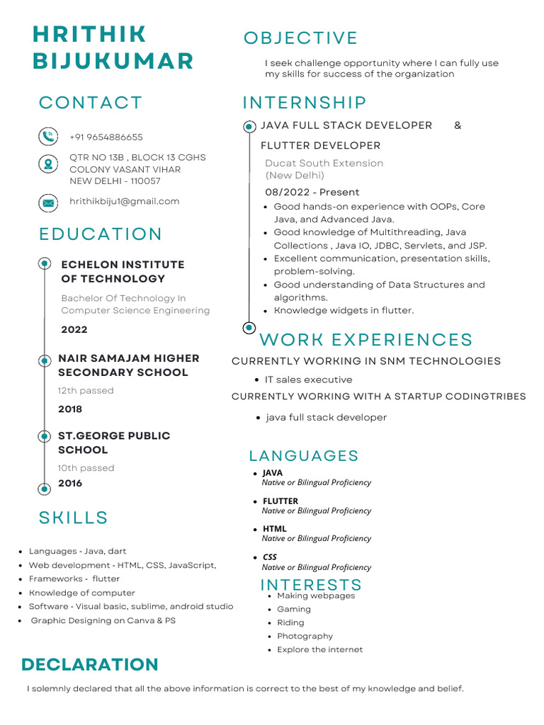 Hrithik Bijukumar Pdf Java Programming Language Information Technology 8334