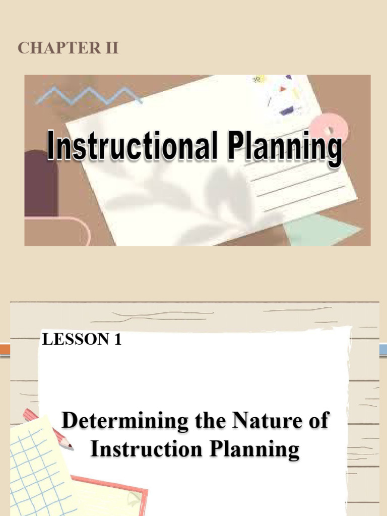 Chapter 3 - Instructional Planning | PDF | Lesson Plan | Learning