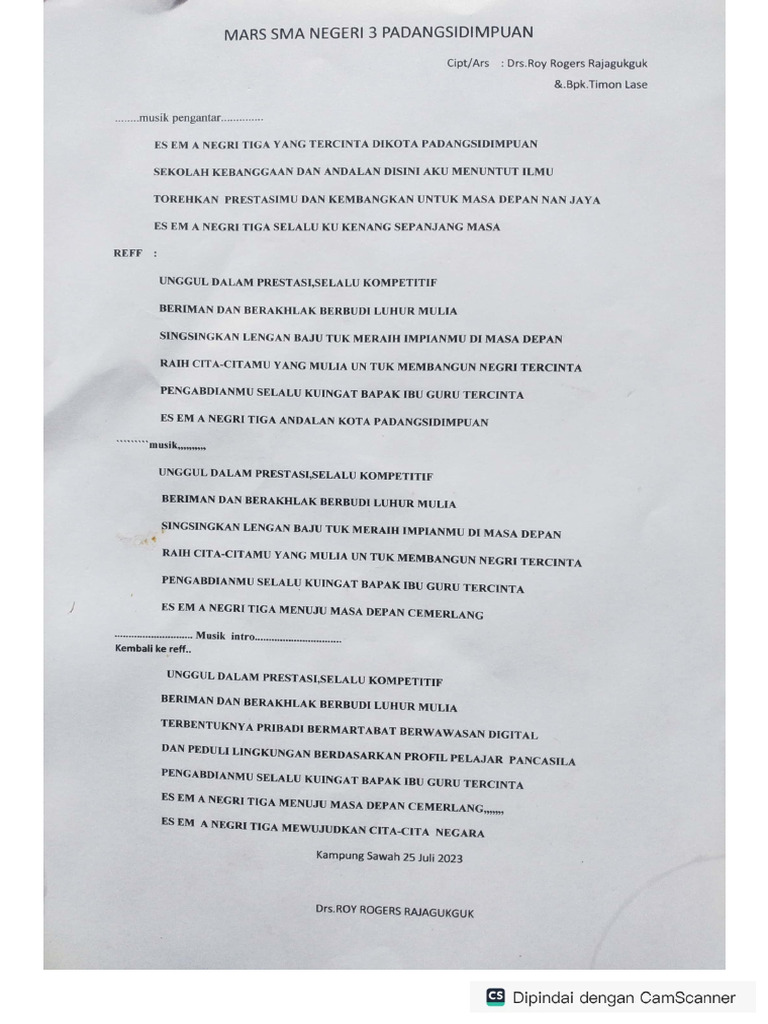 Revisi Mars Sma N 3 PSP | PDF