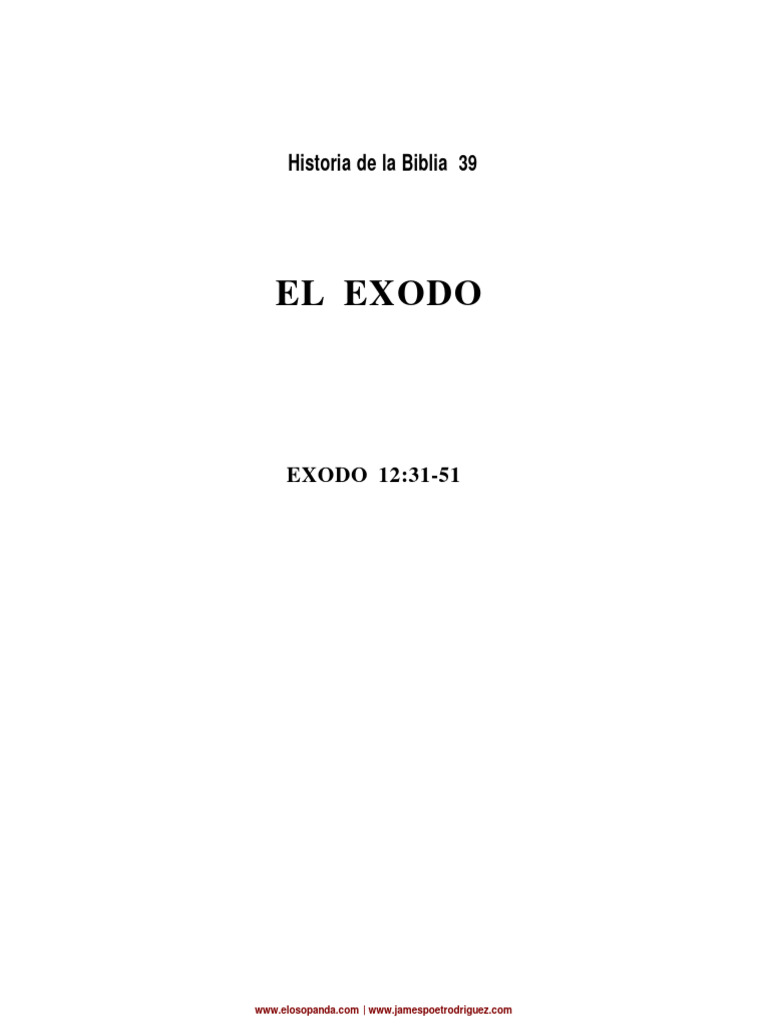 El Exodo 2°grado 2023 | PDF | Libro del éxodo | Moisés