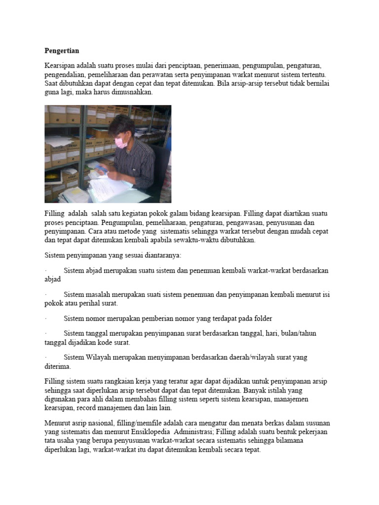 Arsip Dan Gambarnya | PDF