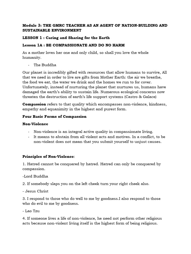 GMRC Module 3 | PDF | Climate Change | Compassion