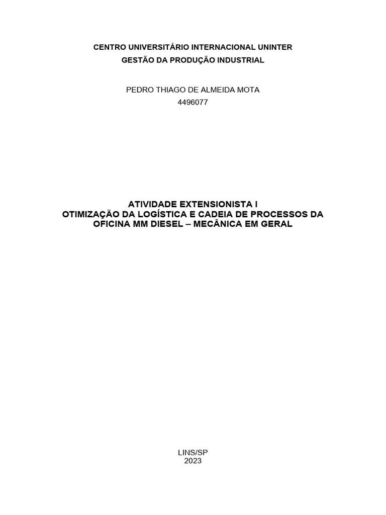 Template Relatorio AE I - Pedro Thiago de Almeida Mota | PDF ...