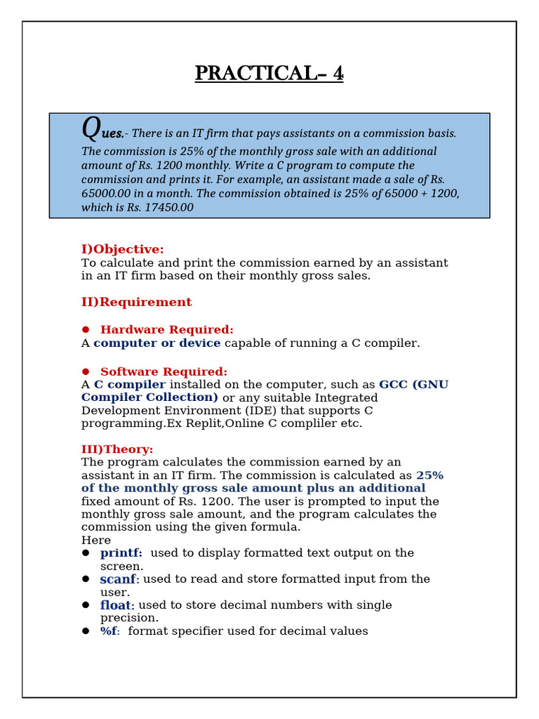 Practical - 4 | PDF | Control Flow | Integrated Development Environment Practical - 4 | PDF | Control Flow | Integrated Development Environment