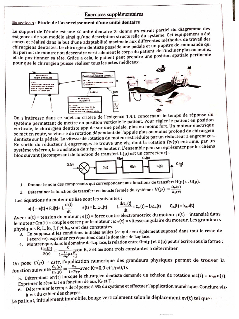 Exos Supplémentaires (Automatique Lineaire) | PDF