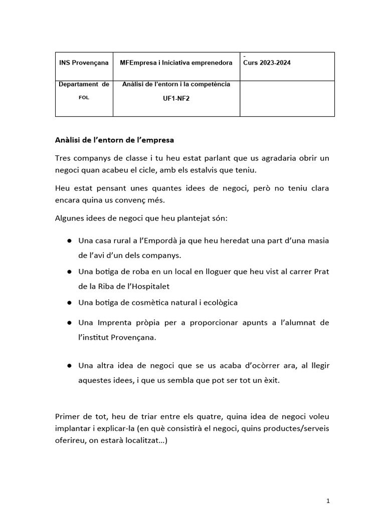 Activitat Final UF1 NF2 EIE | PDF