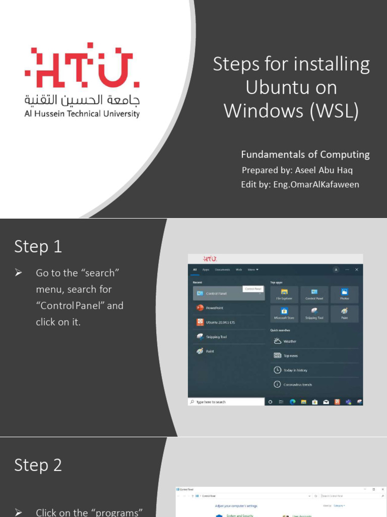 Steps For Installing Ubuntu WSL | PDF | Microsoft Windows | Ibm Pc ... Steps For Installing Ubuntu WSL | PDF | Microsoft Windows | Ibm Pc ...