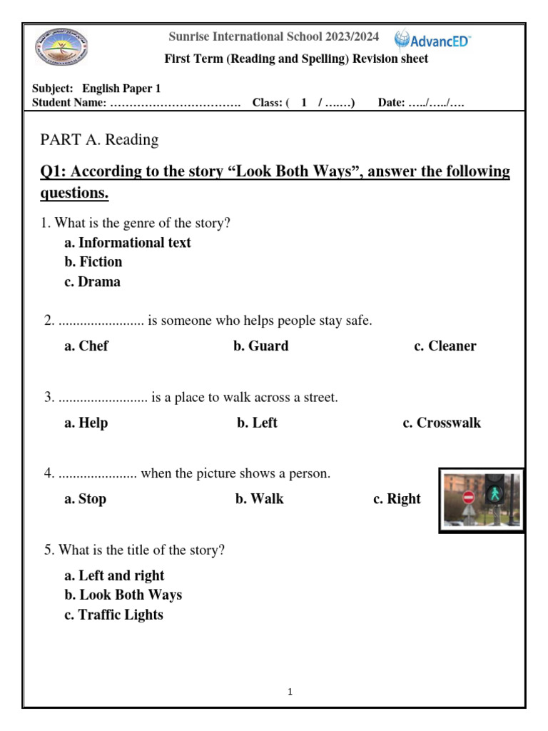 G1. Revision Sheet. Paper 1 | PDF