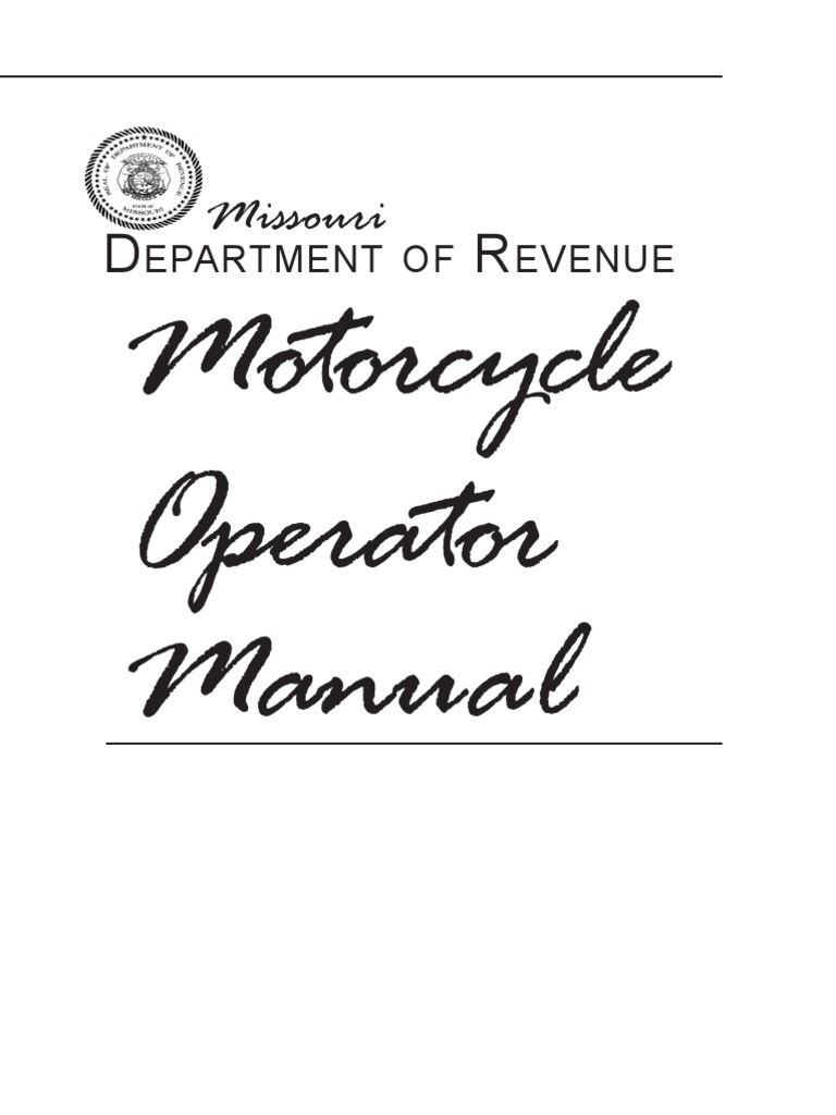 Motorcycle Operator Manual | PDF | Technology & Engineering