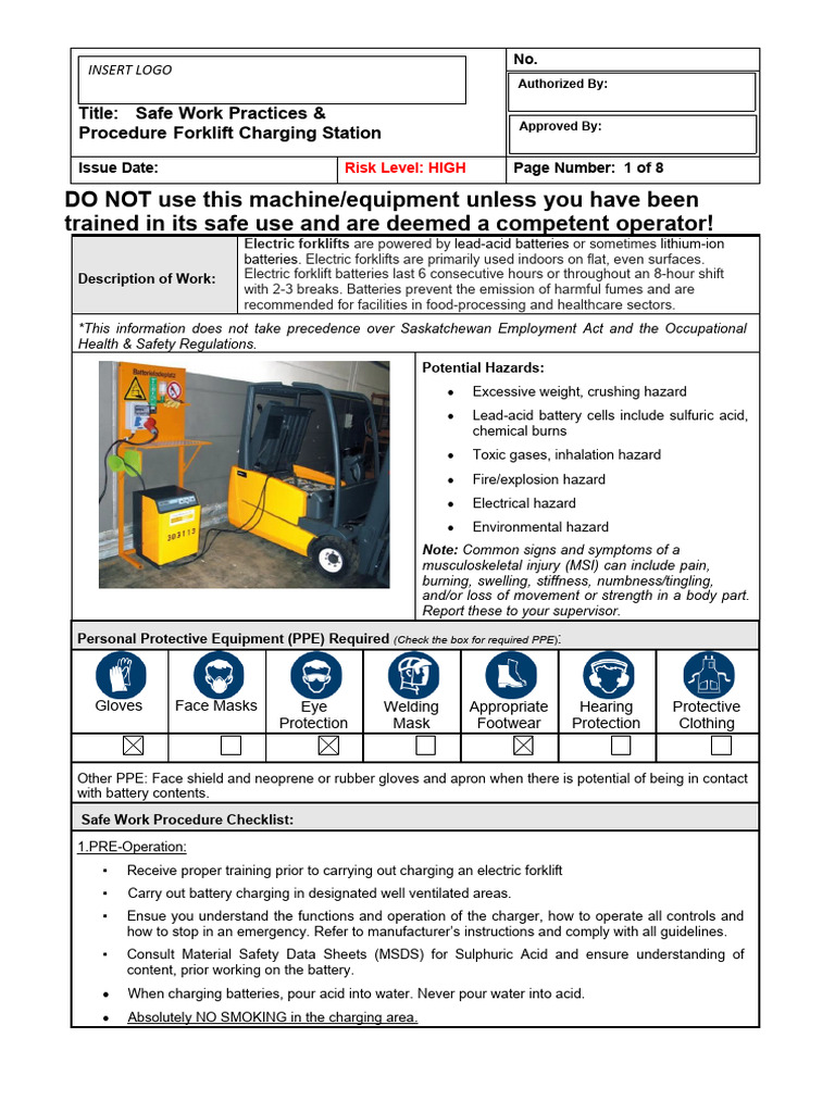 Forklift Battery Charging Station | Download Free PDF | Rechargeable ...
