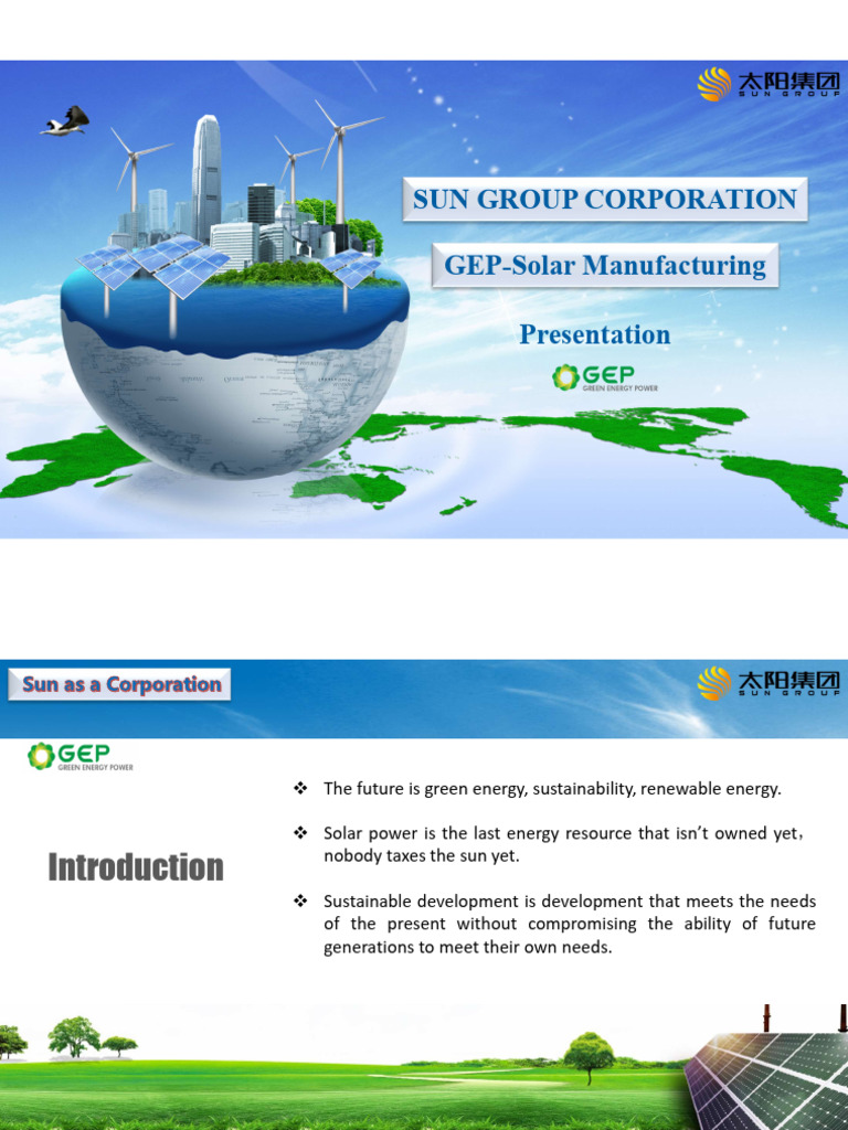 Sun Group Corporation GEP-Manufacturing Sustainability Presentation | Download Free PDF ...