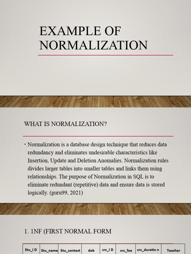 Example of Normalization | PDF | Databases | Software Design