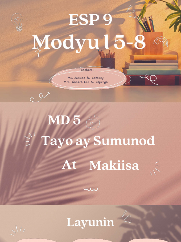 Modyul 5 6 7 8 Q1 Esp9 | PDF