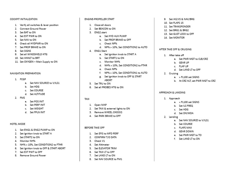 ATR 42-72 600 Checklist | PDF | Aviation | Transport