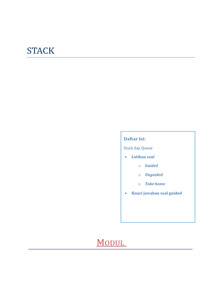 Modul 9 Stack OL | PDF