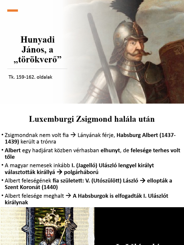 Hunyadi János (9. osztályosok számára) | PDF