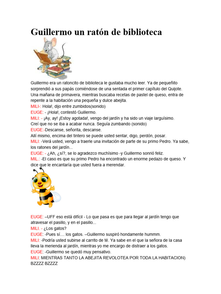 Guillermo Un Ratón De Biblioteca Ok Pdf