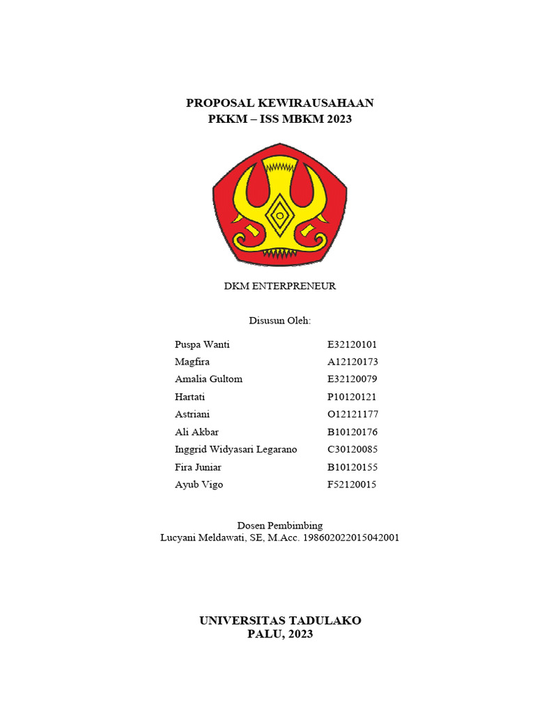 PKM Kewirausahaan Proposal Iss - MBKM 2023 Fira Juniar B10120155 | PDF