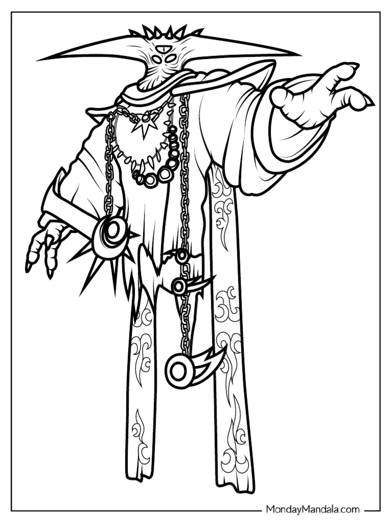 Detailed-Black-Doom-Coloring-In | PDF