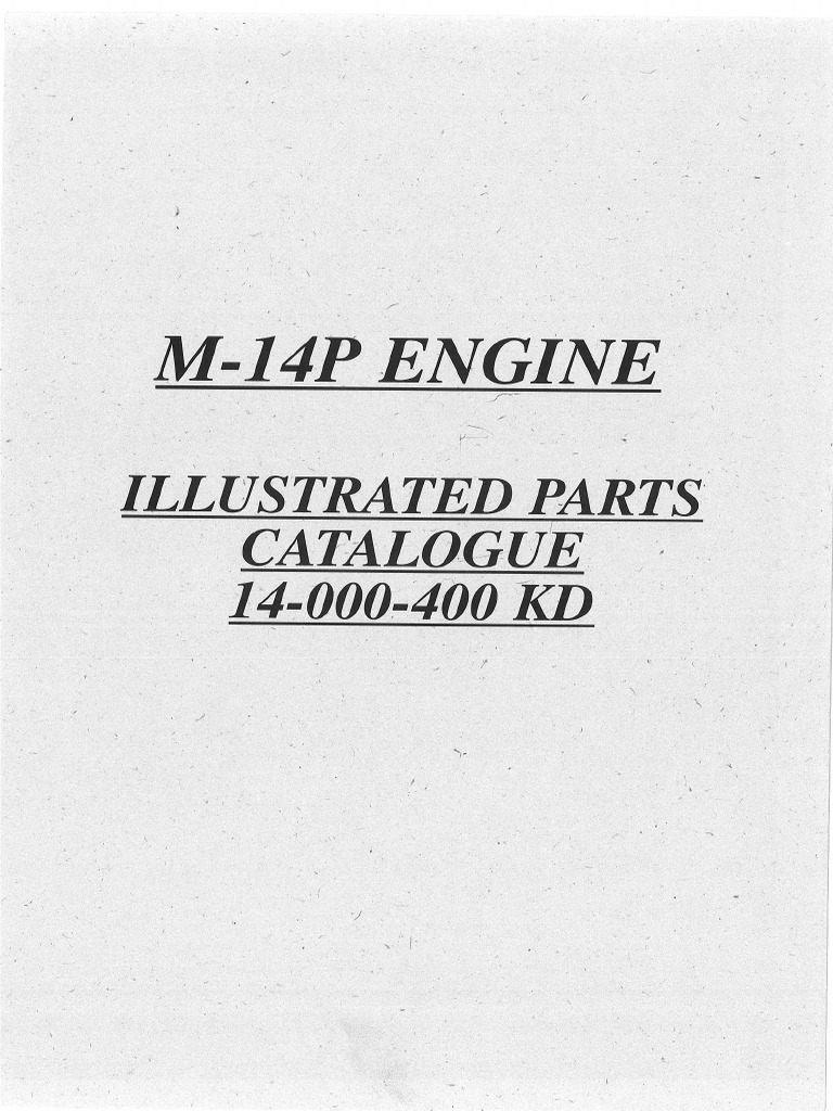 M-14P Engine Parts Catalogue | PDF