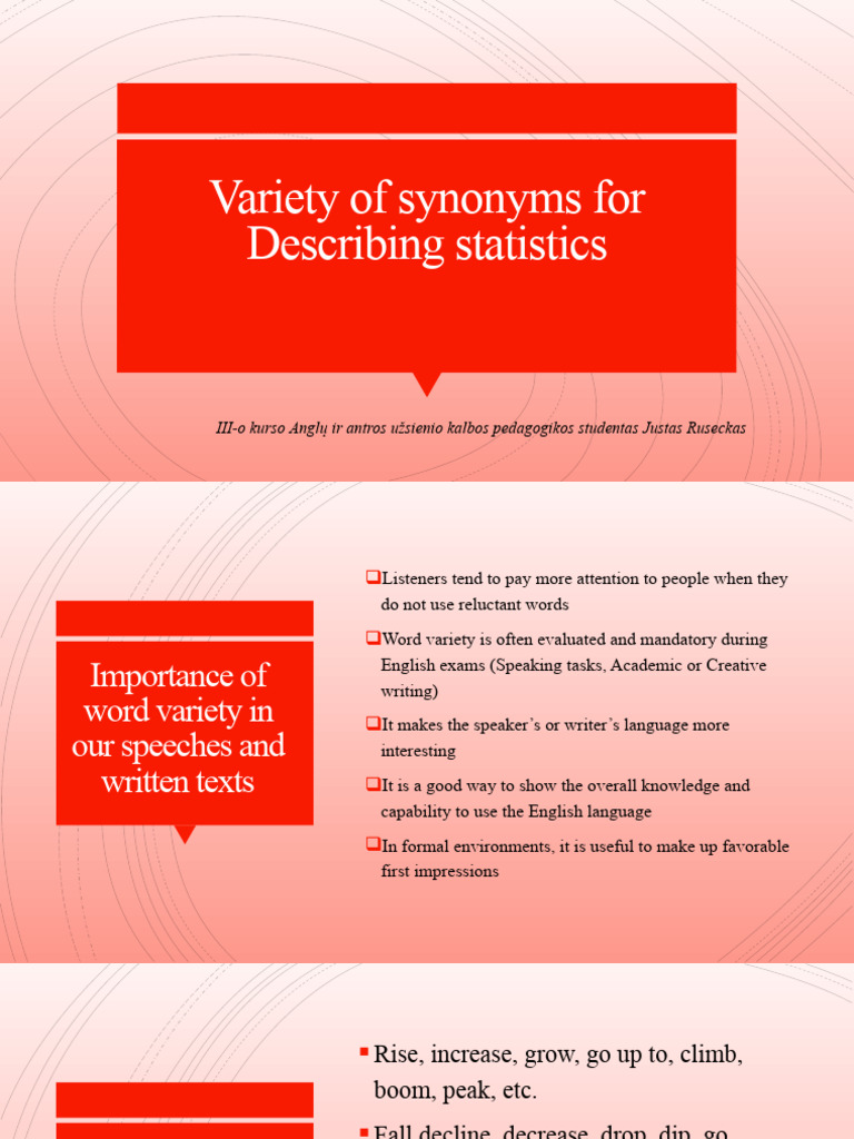 Justas Ruseckas The Variety of Synonyms Regarding Statistics in ...