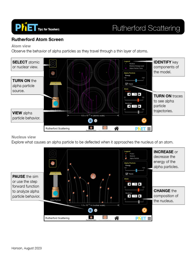 Rutherford Scattering HTML Guide - en | PDF | Atoms | Atomic Nucleus