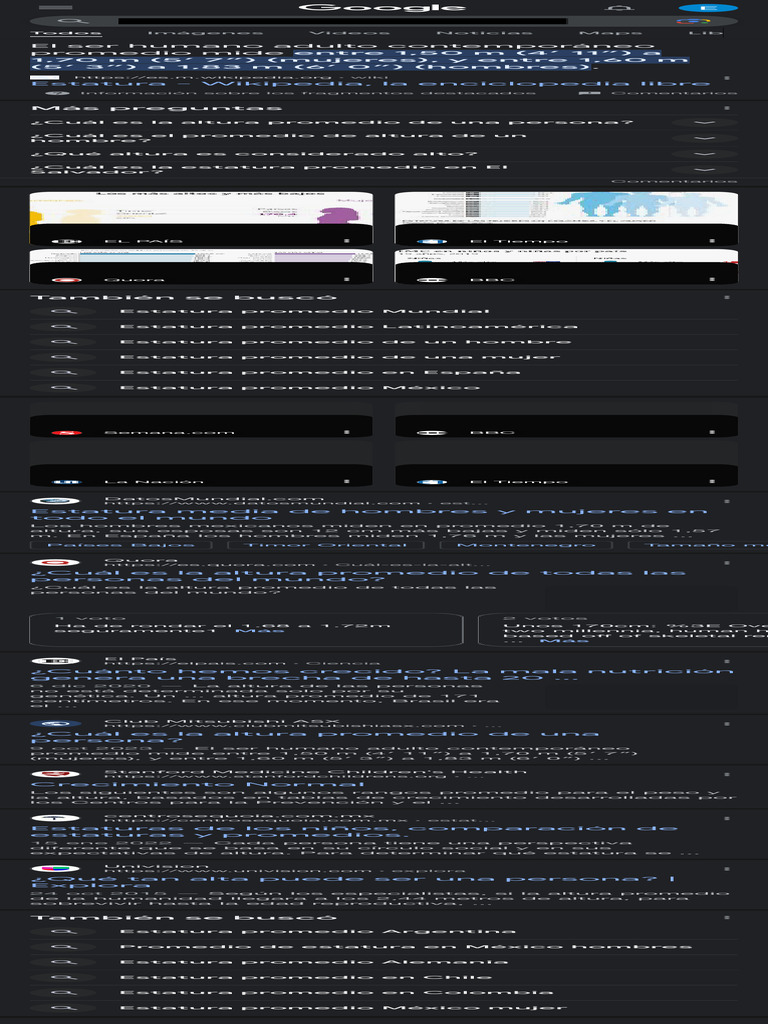 Altura de Una Persona Promedio - Buscar Con Google | PDF | Parentesco y ...