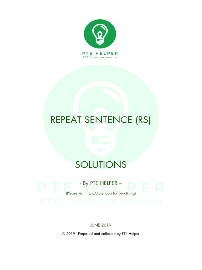 Repeat Sentence | PDF