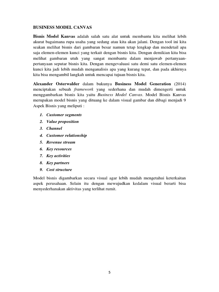 Bisnis Model Canvas: Panduan Lengkap | PDF | Bisnis