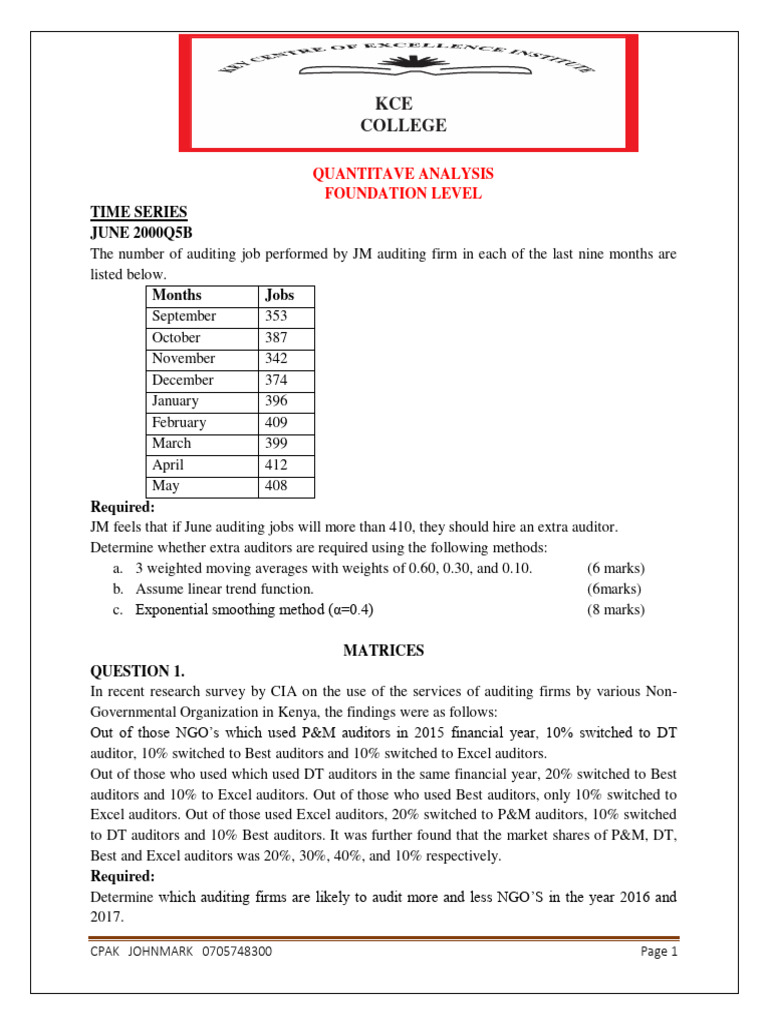 Quantitative Analysis | PDF | Regression Analysis | Statistical ...