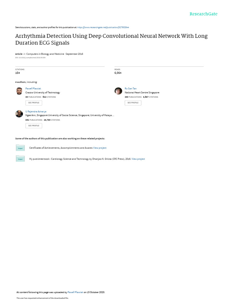 Arrhythmia Detection Using Deep Convolutional Neural Network With Long Duration ECG Signals ...