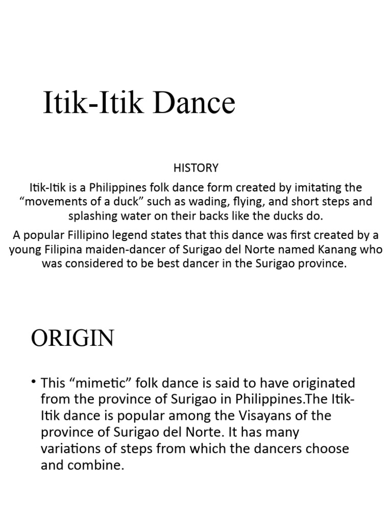 Itik-Itik Dance: History and Origin | PDF