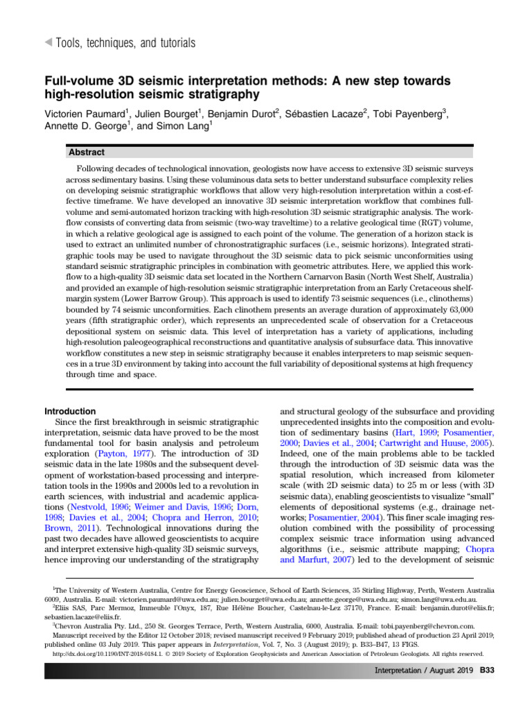 Advanced 3D Seismic Interpretation Methods | PDF | Reflection Seismology | Stratigraphy