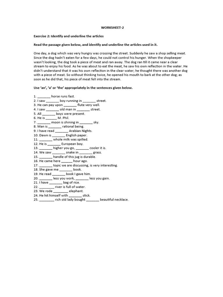 Worksheet-2 Spoken English | PDF