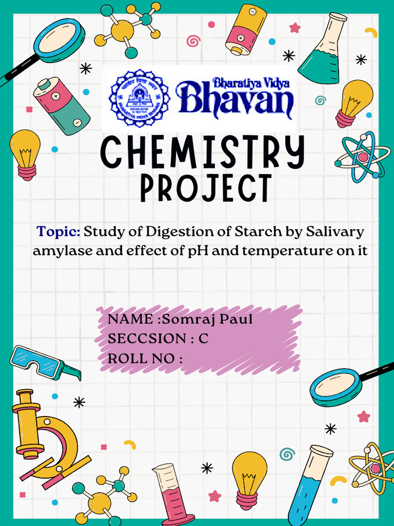 Green and Yellow Doodle Science Project Cover A4 Document | PDF