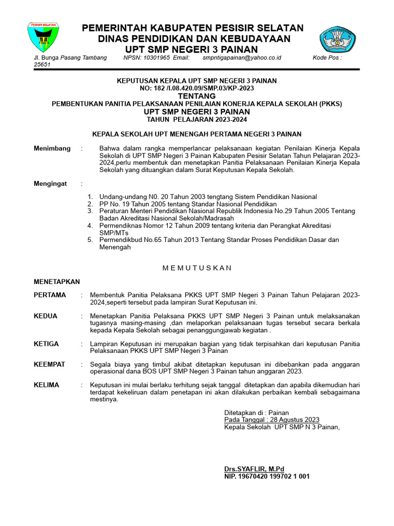 SK Tim PKKS Tahun - 2022 | PDF