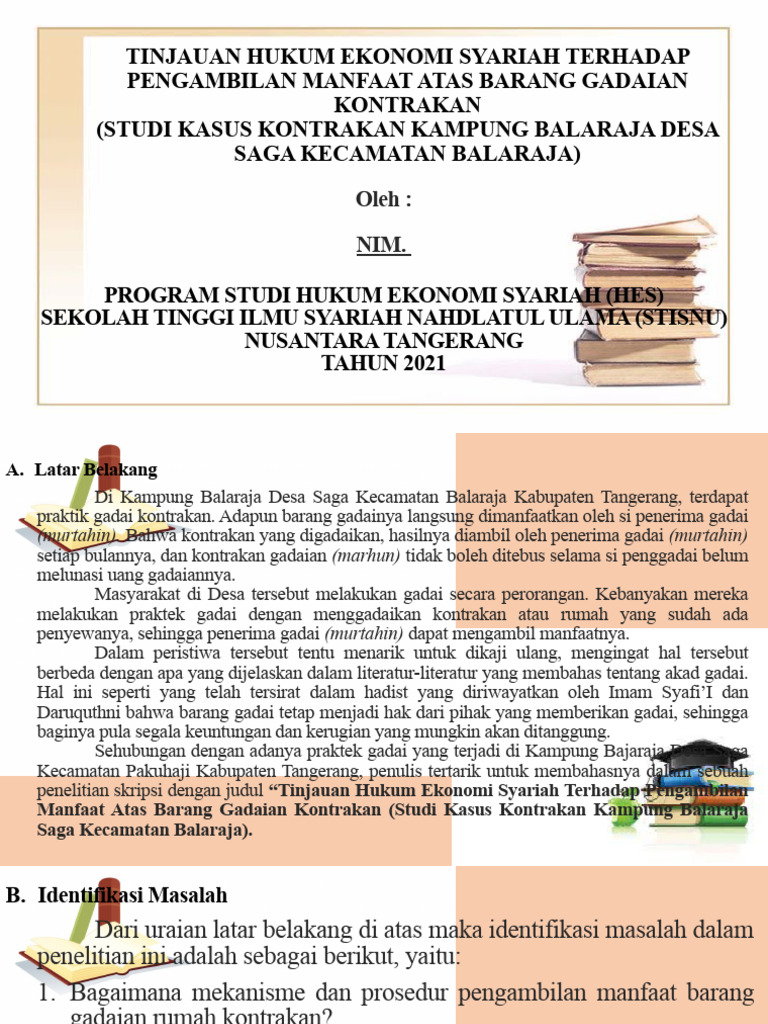 Tinjauan Hukum Ekonomi Syariah Terhadap Pengambilan Manfaat Atas Barang ...