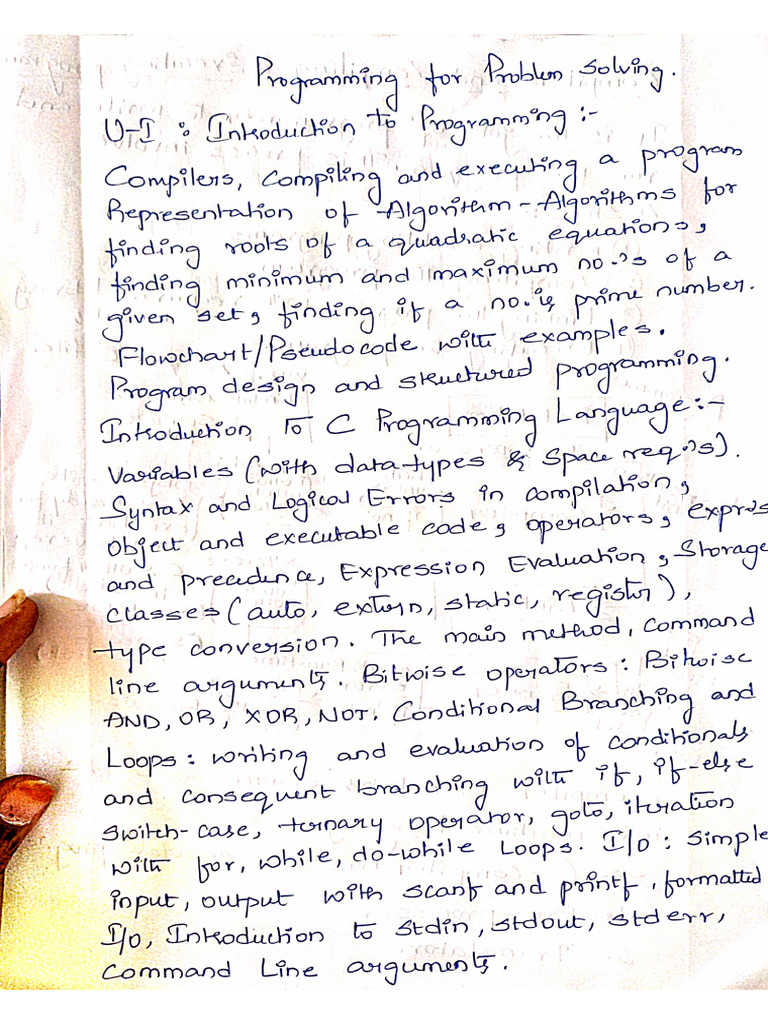 Pps Unit-1 Notes | PDF