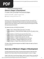 Erikson's Psychosocial Development Stages | PDF | Identity (Social ...