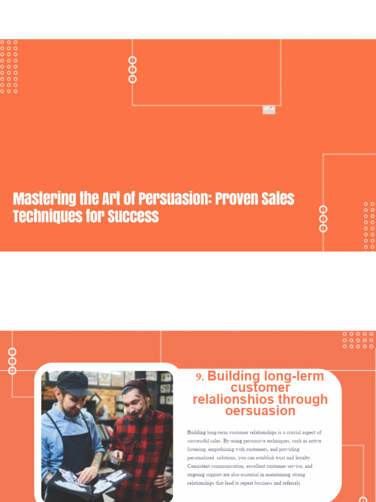 Proven Sales Techniques For Success | PDF | Persuasion | Sales