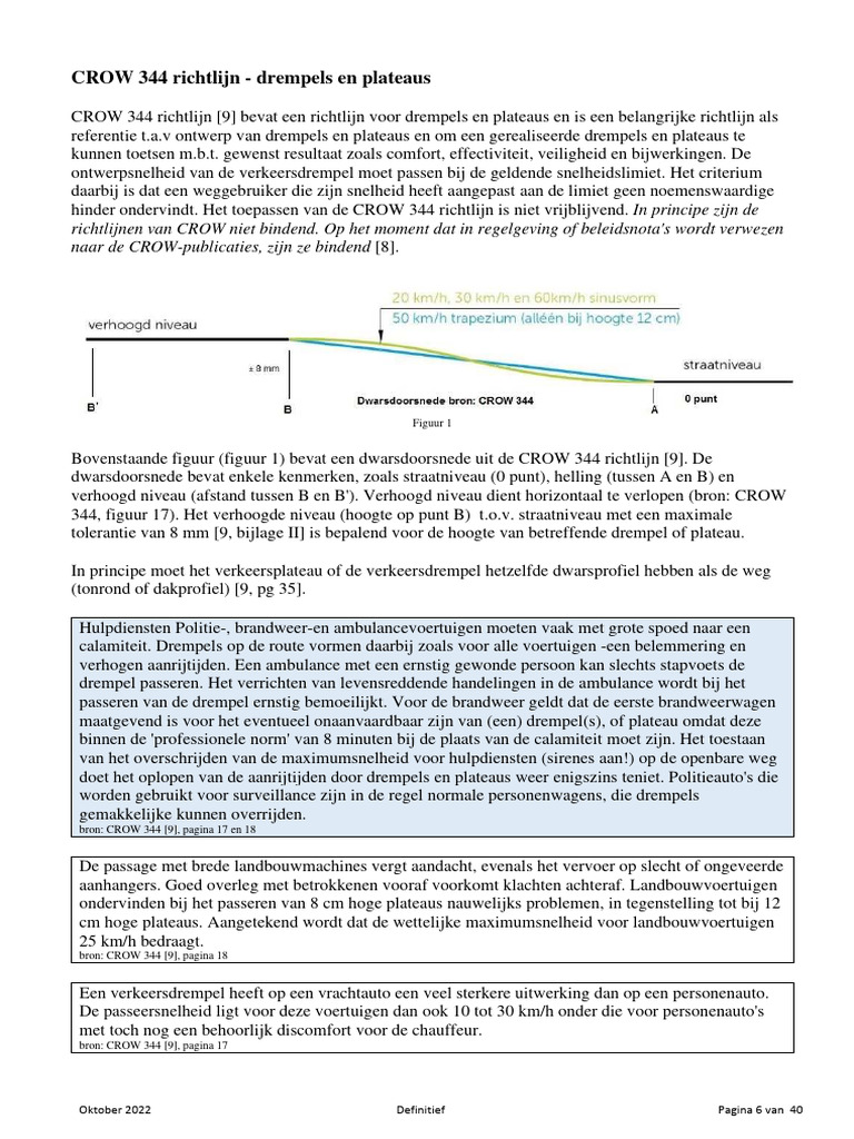 Samenvatting CROW 344 Richtlijn | PDF