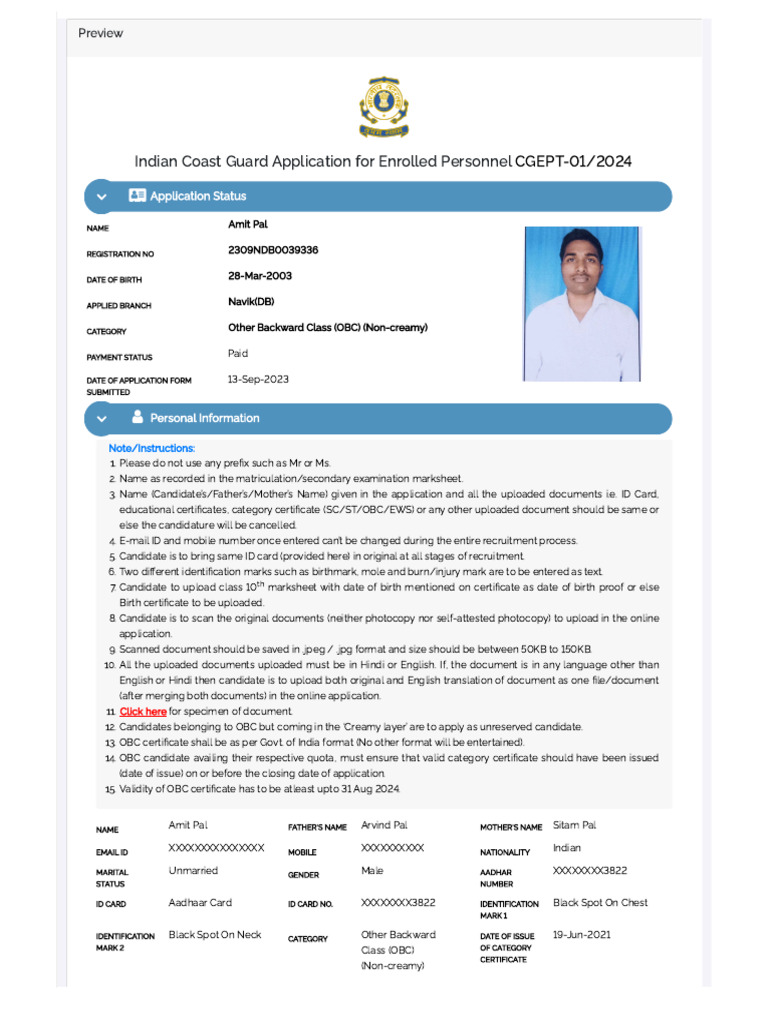 Coast Guard Print | PDF | Identity Document | Government